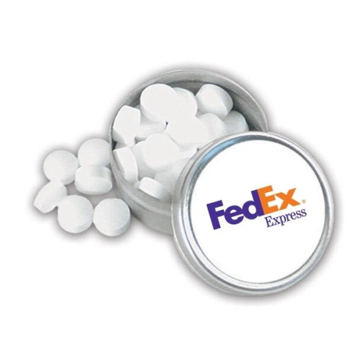 Small Round Tin with Mints | EverythingBranded Canada
